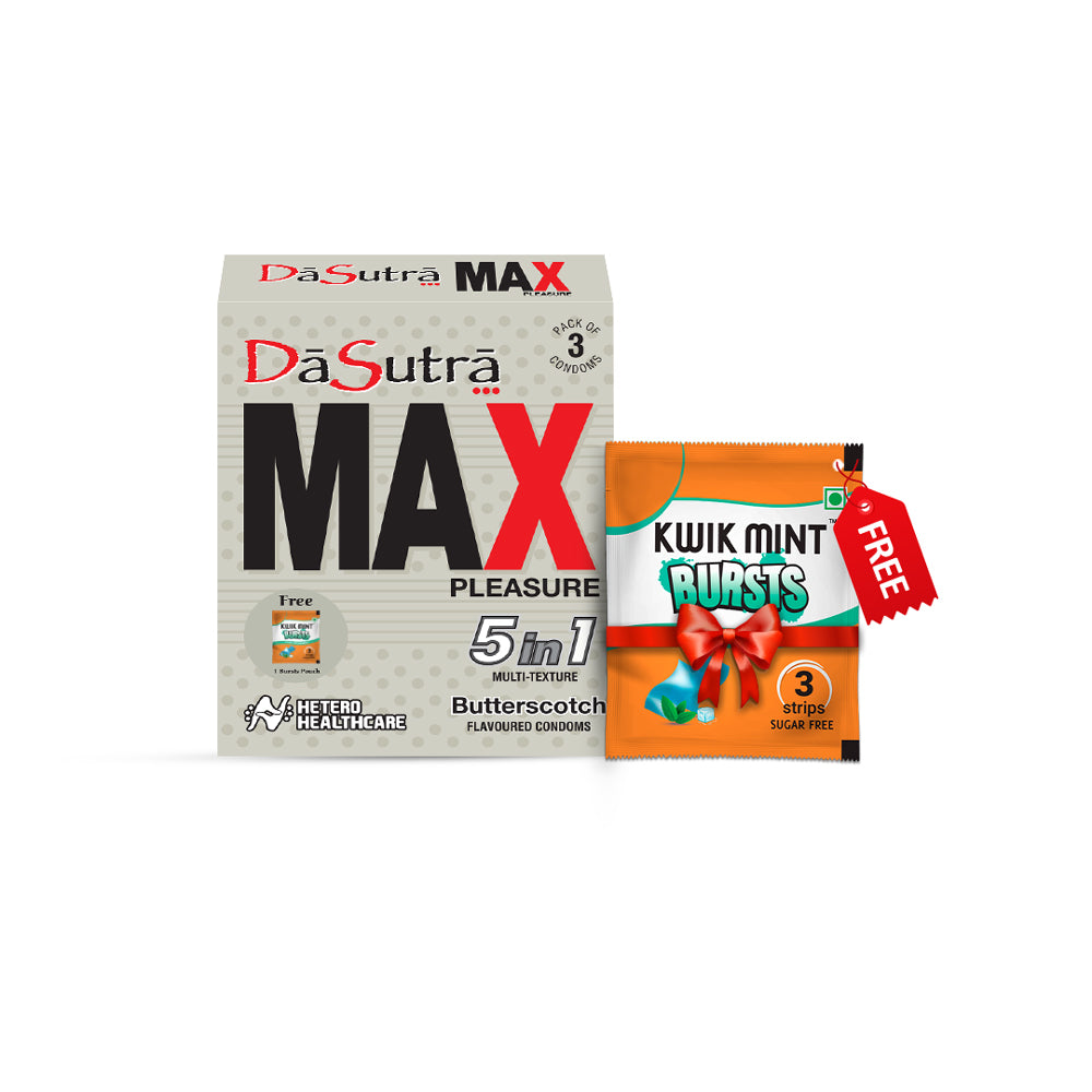 DaSutra Max Pleasure Condoms - With 396 dots | 5in1 multi-textured con ...